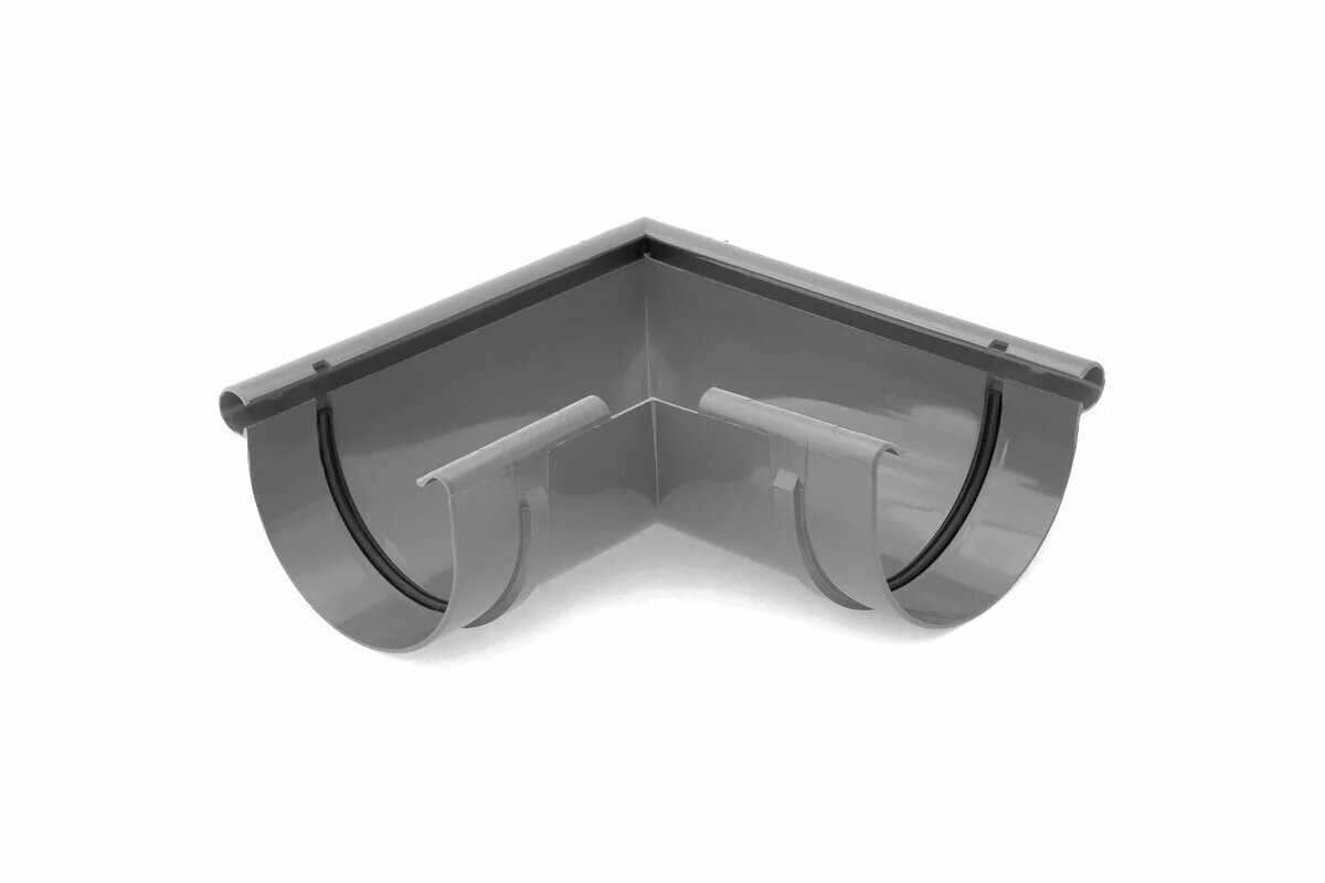 BRYZA угловой внешний элемент 125 мм графит 62-064 для вентиляционных систем