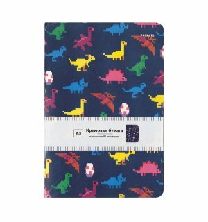 Скетчбук для рисования FALAFEL DINOSAURS 80г/кв. м 138х200мм 40л. кремовая бумага
