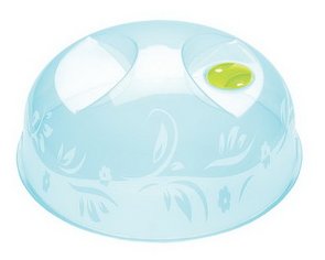 Крышка для микроволновой печи Бытпласт hibo круглая пищевой пластик голубой d230мм