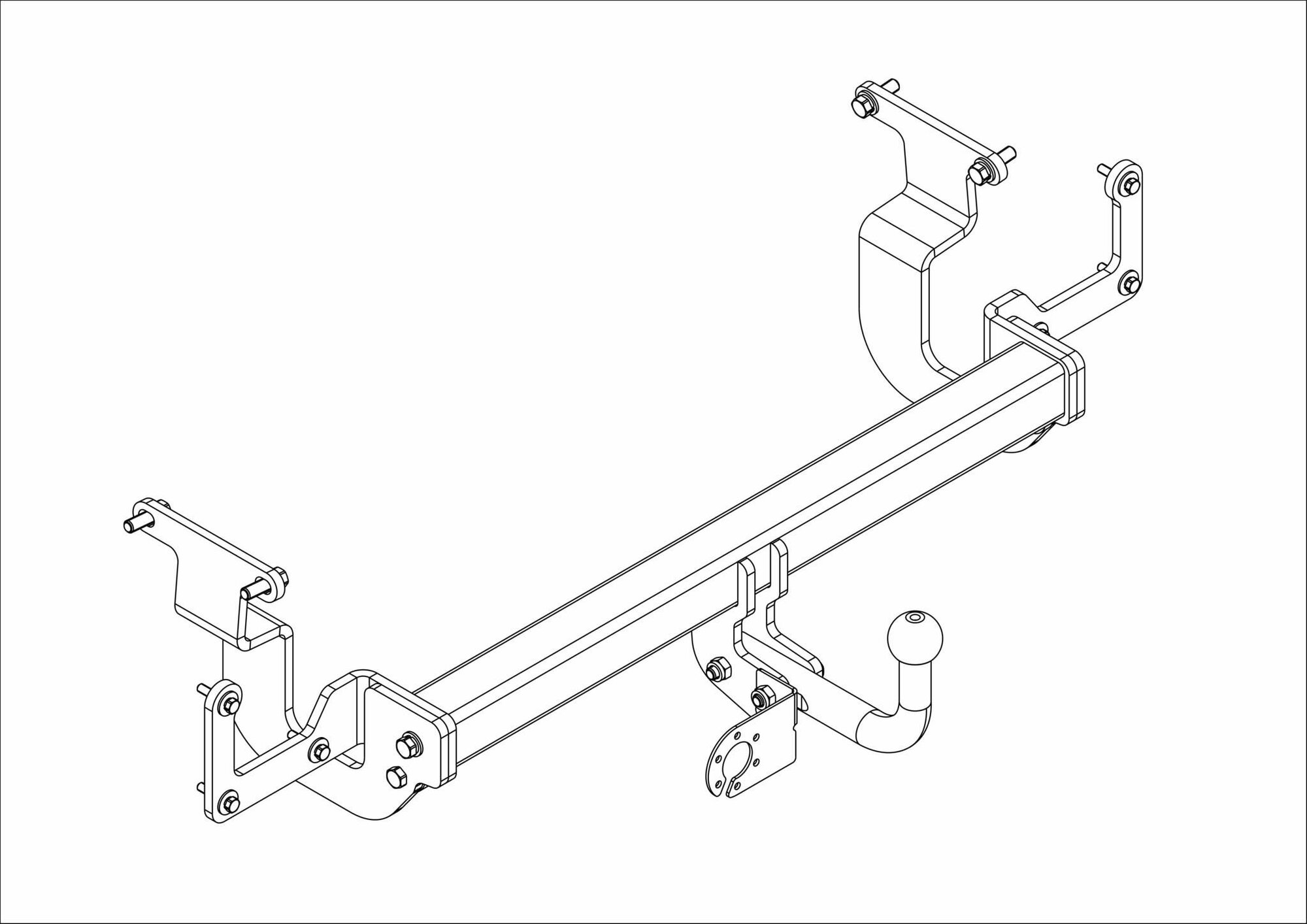 Фаркоп на CITROEN Jampy (2016-) (без электрики, паспорт/сертификат в комплекте) Автос. CN 02