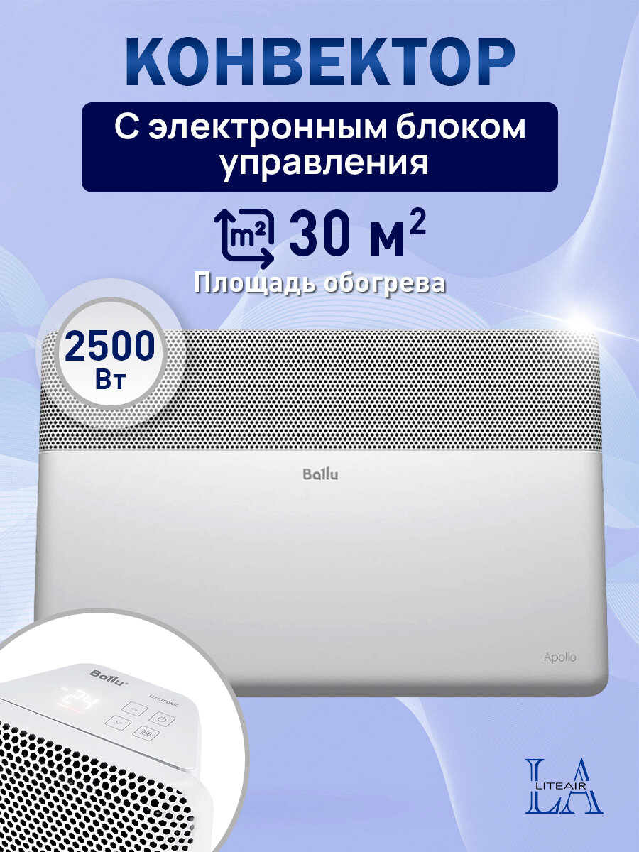 Конвектор электрический Ballu Apollo Transformer BEC/AT-2500-4E
