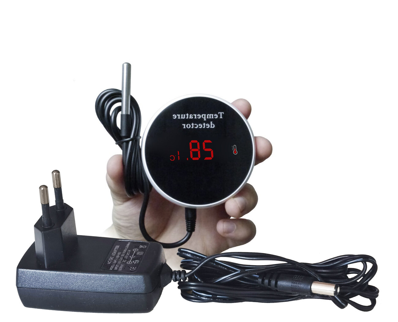 Wi-Fi датчик температуры Страж 955 Мод: TH Wi-Fi (EU) (Y11418TNS) для сверхнизких температур -40.+120 с аккумулятором, экраном и приложением Tuya /