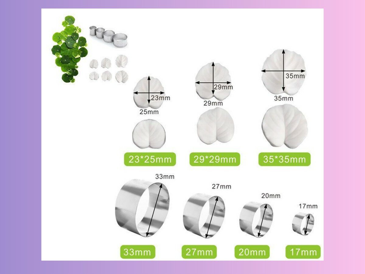 Набор Вайнер и каттеры эвкалипта для полимерной глины и фоамирана
