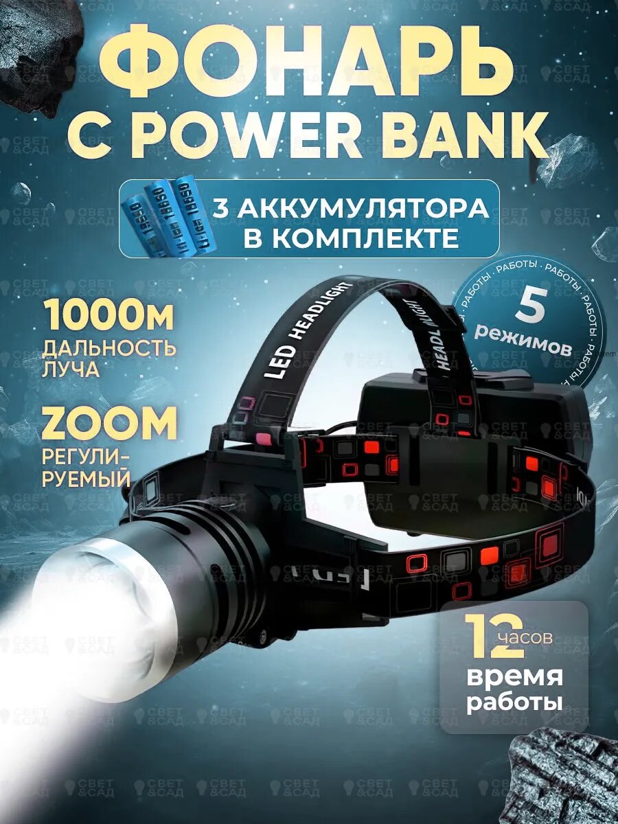 Фонарь налобный