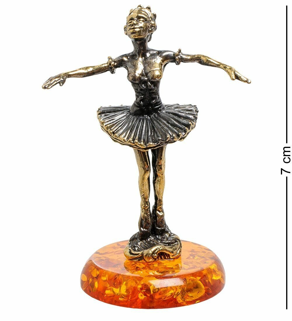 Фигурка 'Балерина' (латунь, янтарь)