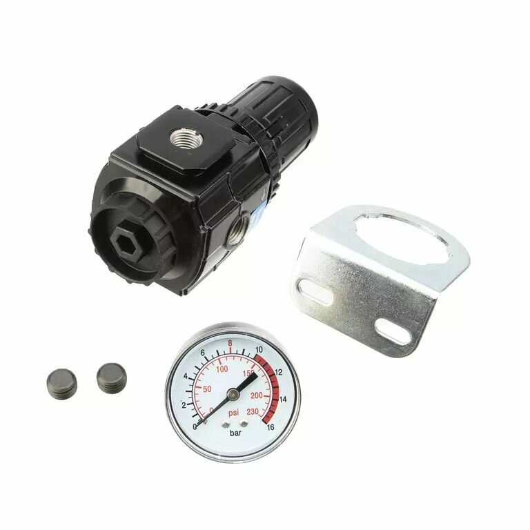 Регулятор давления 1/4" (5 микрон), с кронштейном, усиленный - макс. давление 16 бар GARWIN INDUSTRIAL 807680-14