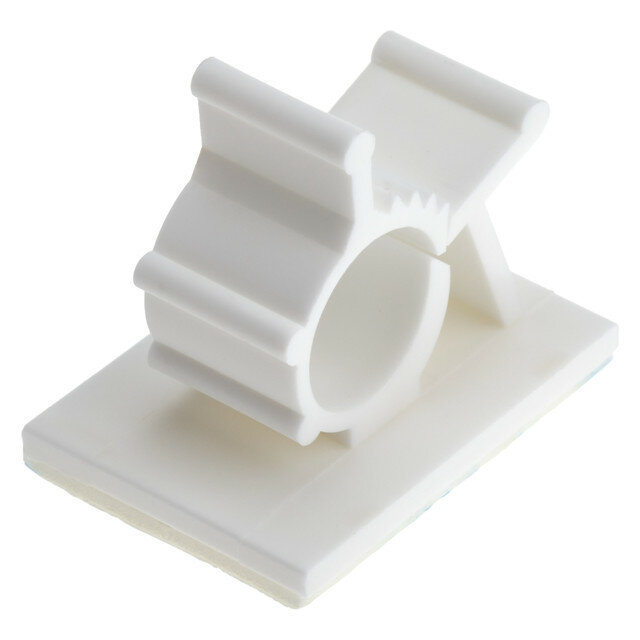 DUWI самоклеящаяся площадка для кабеля и проводов 10 мм, 19×25 мм, белая, набор 5 шт