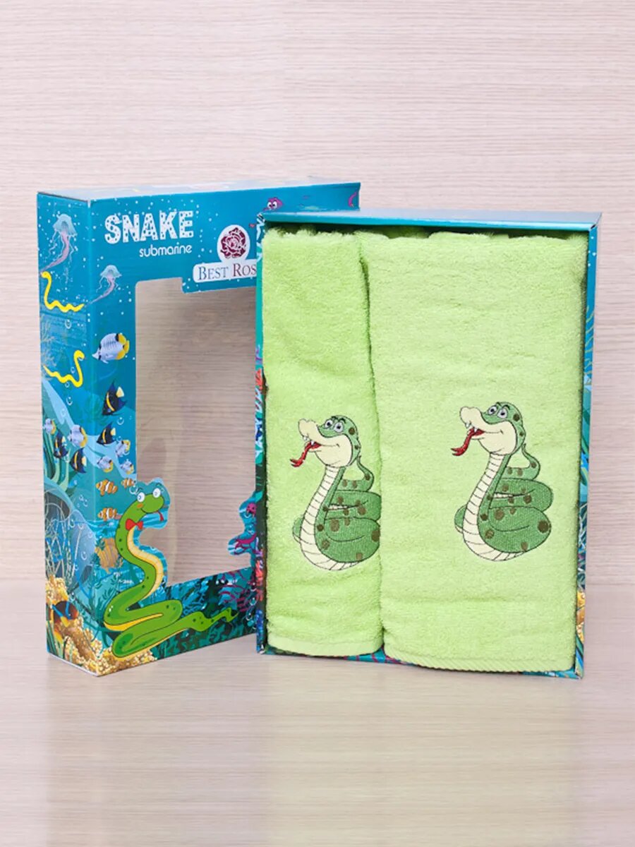 Набор полотенец со змеей к году змеи полотенца 50х90, 70х140