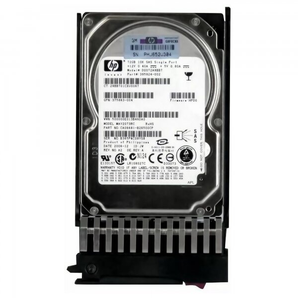 Жесткий диск HP DG072A9BB7 72Gb SAS 2,5" HDD