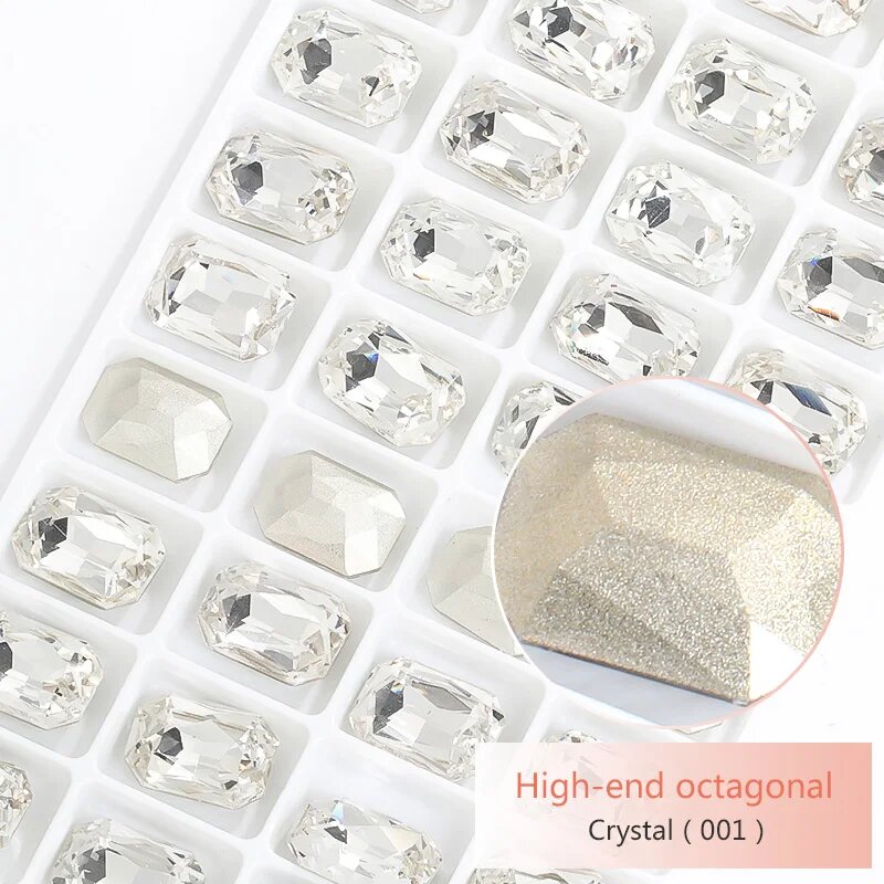 Стразы горный хрусталь YICHUAN 8x10mm 10pcs, Crystal