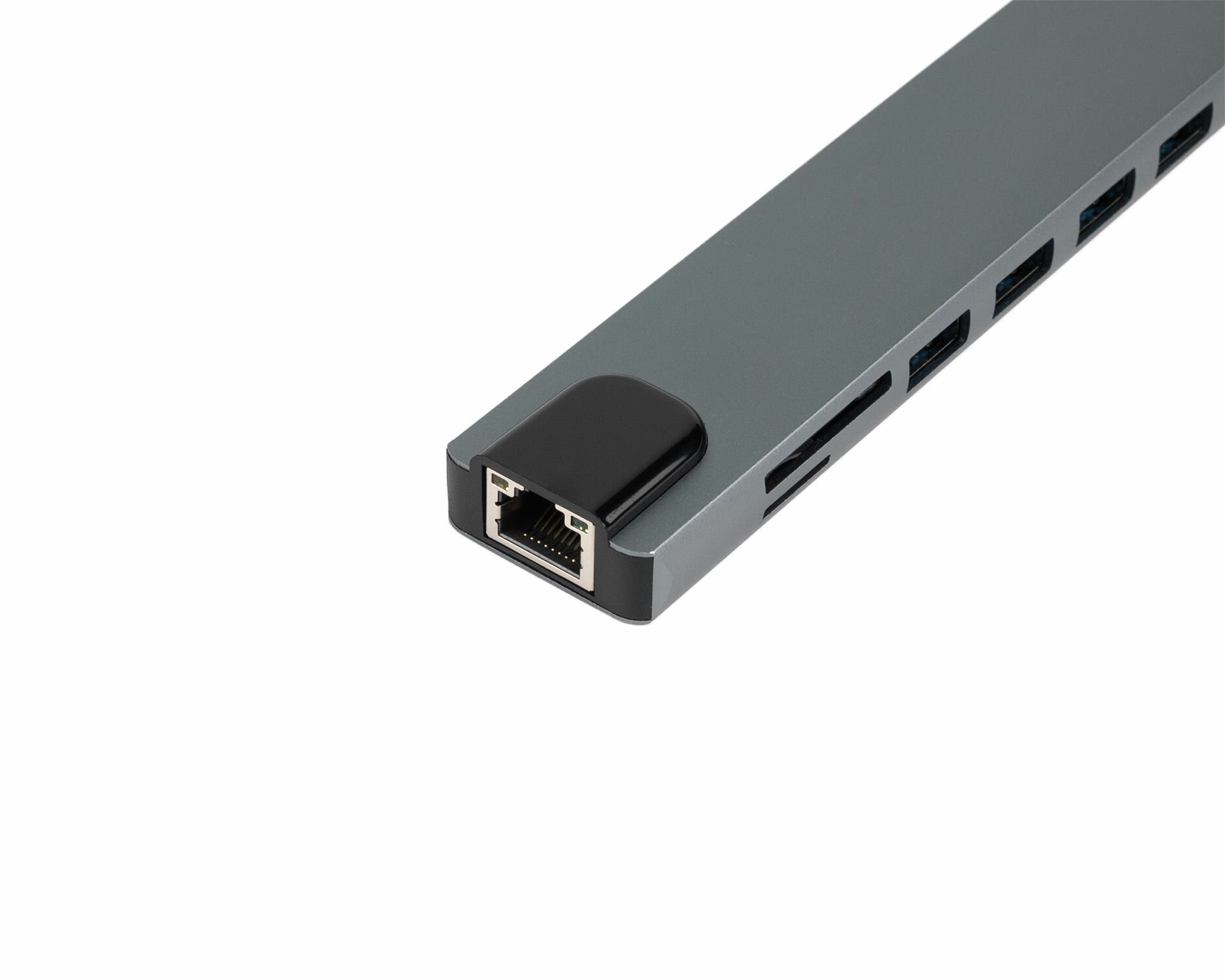 Переходник - разветвитель USB HUB 10 в 1 Type-C, HDMI, SD Card, TF Card, LAN серебристый