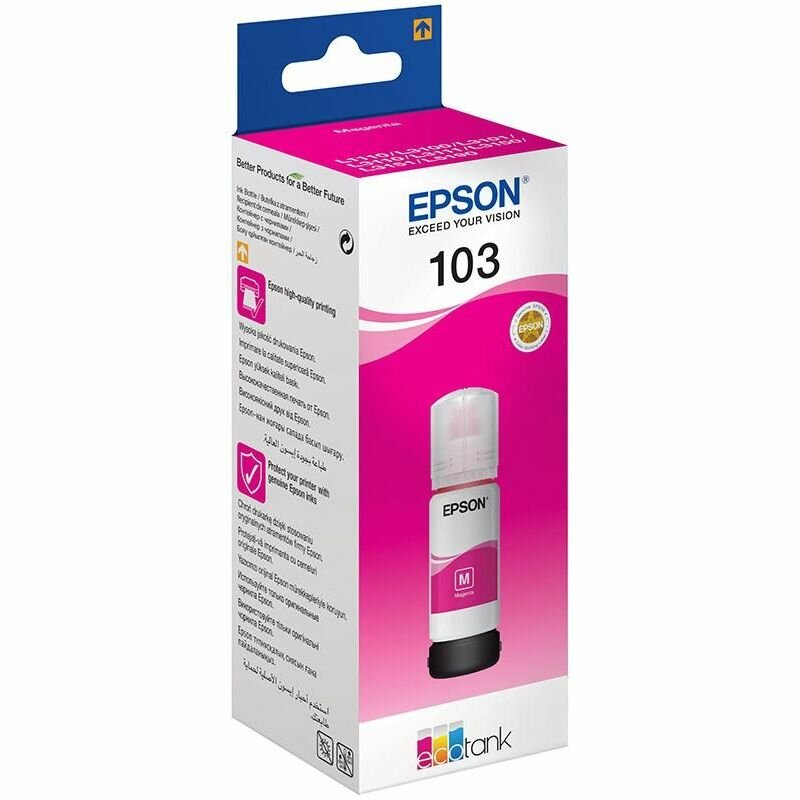 Чернила для принтера Epson Пурпурные, 103, для L3110, L3150 (C13T00S34A)