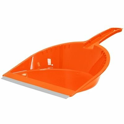 Совок для мусора Idea "Стандарт", с резинкой, оранжевый
