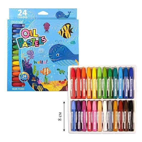 Восковые мелки Гранит "Подводный мир", 24 цвета, в коробке (Р23953-5)