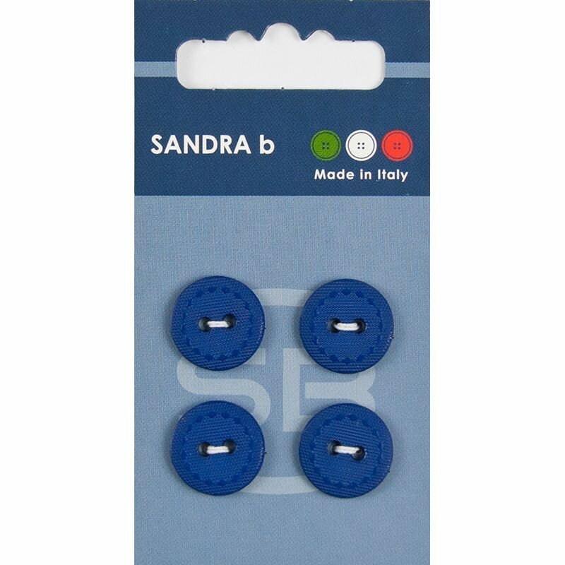 Пуговицы Sandra b Синие, 15 мм, 4 шт