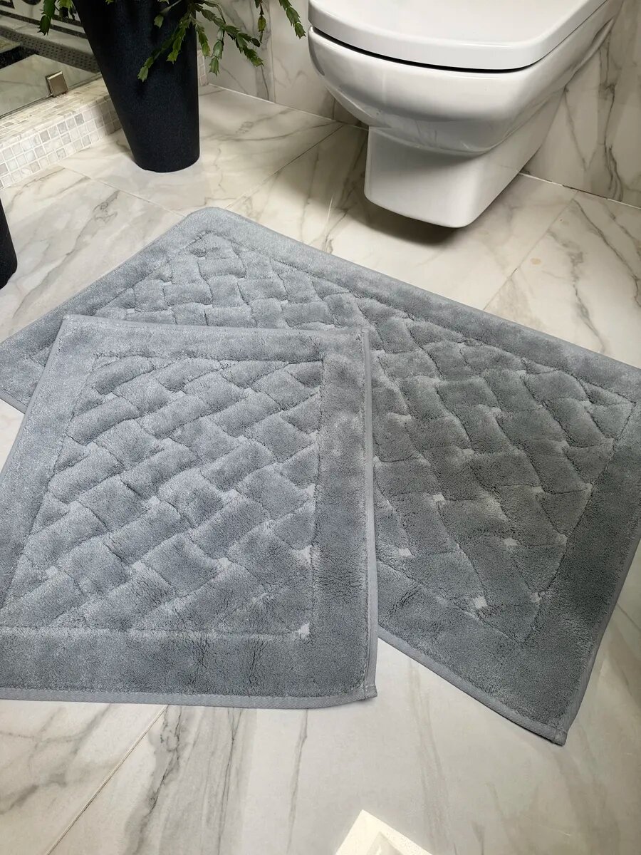 Комплект ковриков 2 шт, Natali's Carpets на пол для ванной и туалета 60х100/50х60 см Турция