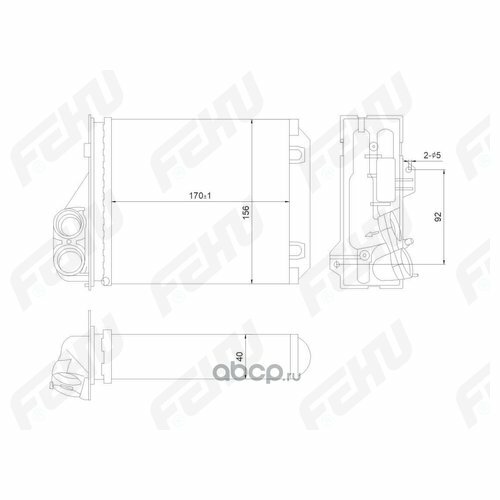 Радиатор отопителя (сборный) для Lada Largus (12-) Fehu FRH1027M