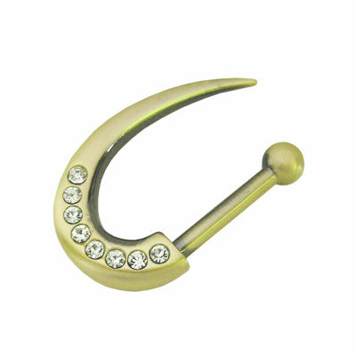 Micron GB 1410-LH83 пряжка со стразами 55 x 32 мм №11 матовое золото украшение декоративное