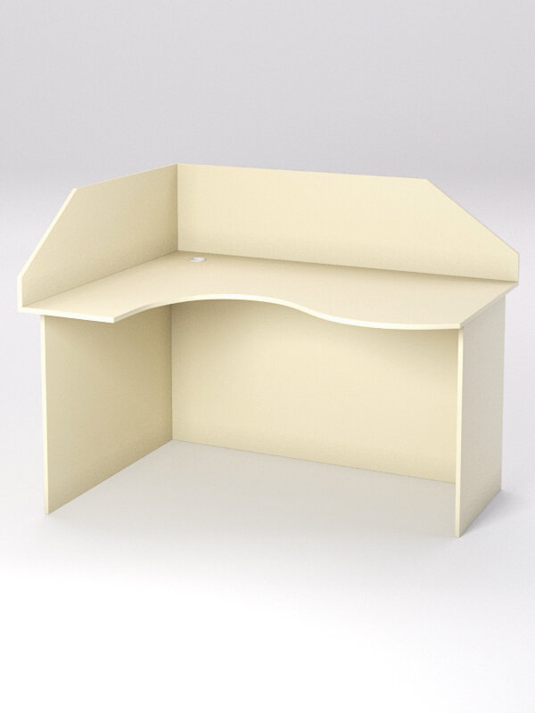 Стол эргономичный офисный СЭ-13А (левосторонний) с экраном, Темно-Серый