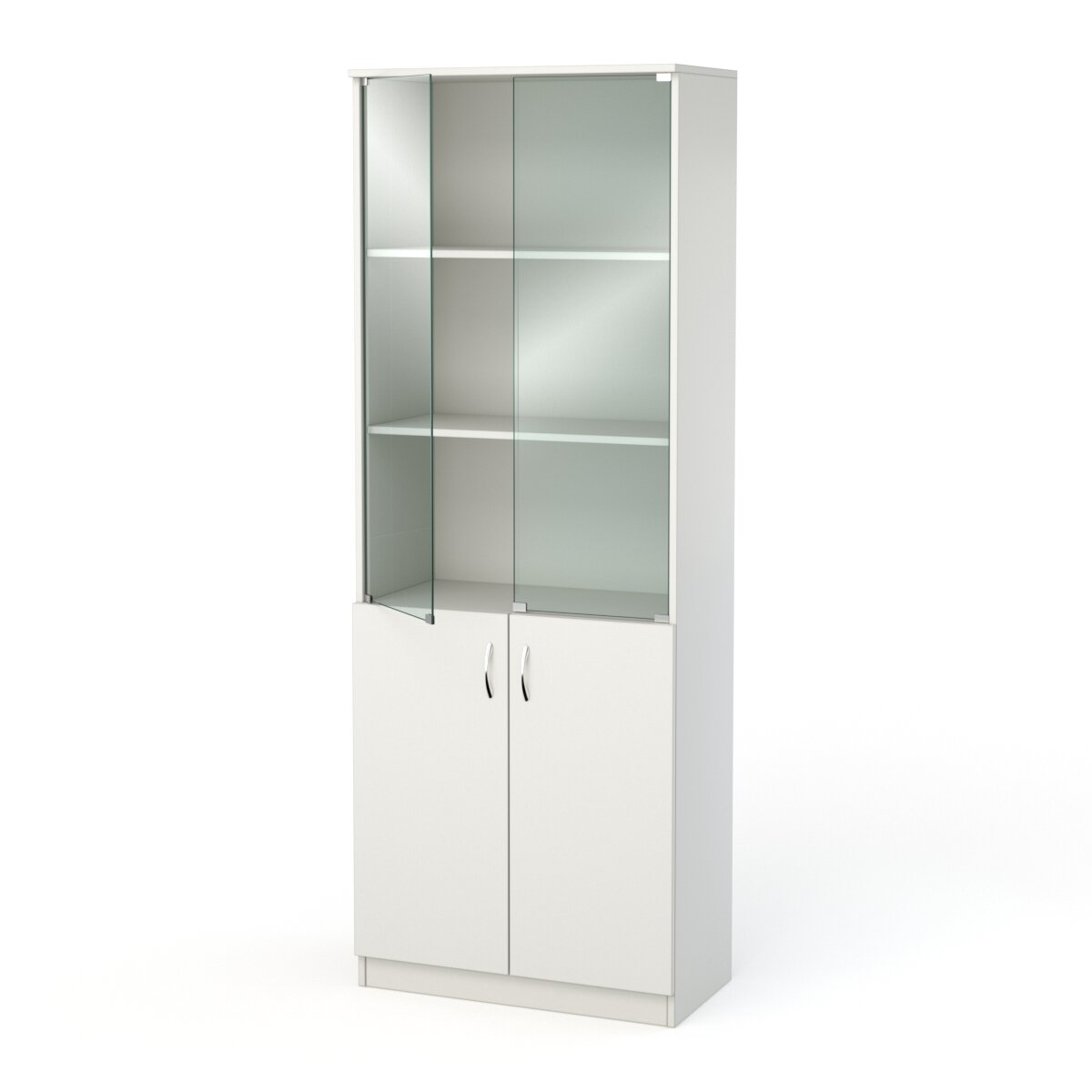 Шкаф офисный со стеклом ШВ-53, Белый. Производитель товара - компания Westcom.