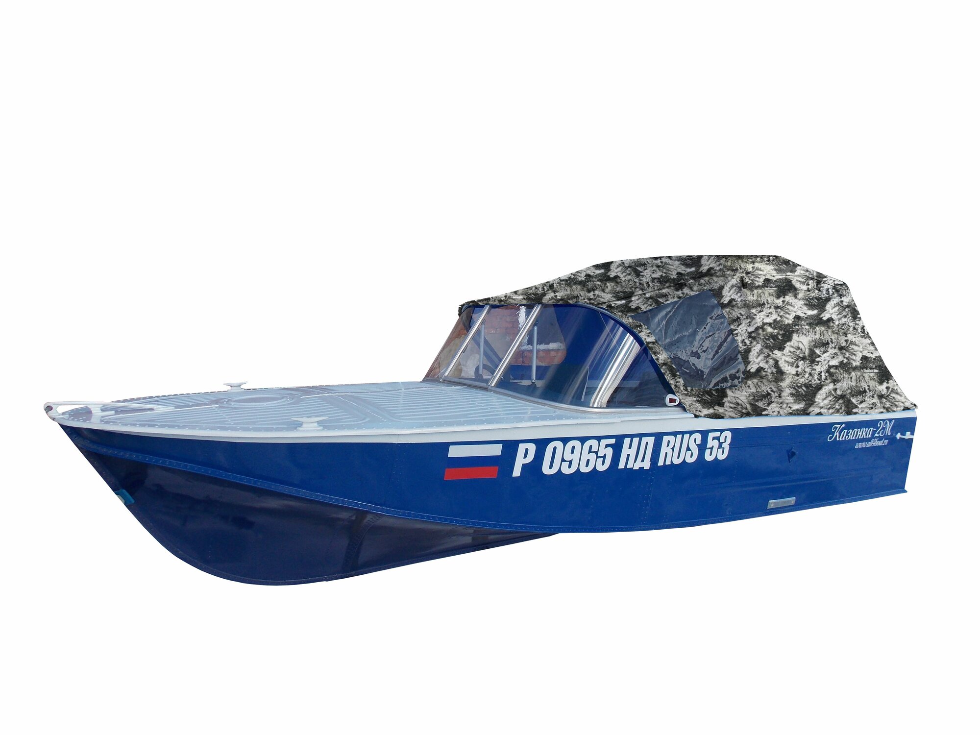 Казанка-2М. Стекло с калиткой, тент, дуги, крепление. Комплект "Длинный"