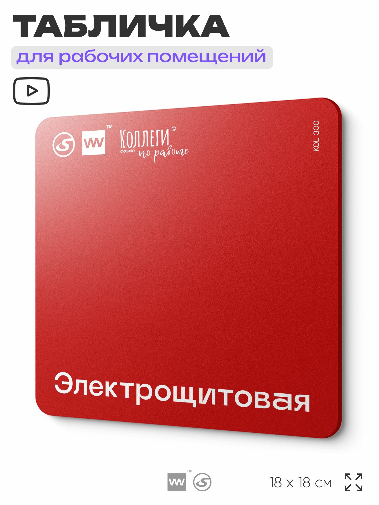 Табличка с правилами пожарной безопасности "Электрощитовая" для производства, 18х18 см, пластиковая, SilverPlane x Айдентика Технолоджи