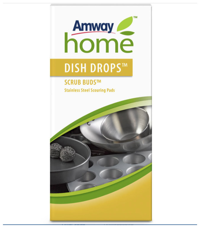 Металлические губки Amway DISH DROPS™ SCRUB BUDS™ для мытья посуды, 4шт.