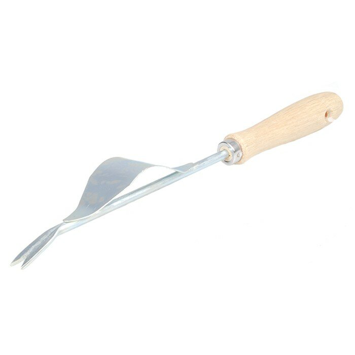 Корнеудалитель для сорняков "Урожайная сотка Эко" металлический с деревянным черенком, 34x4,5 см