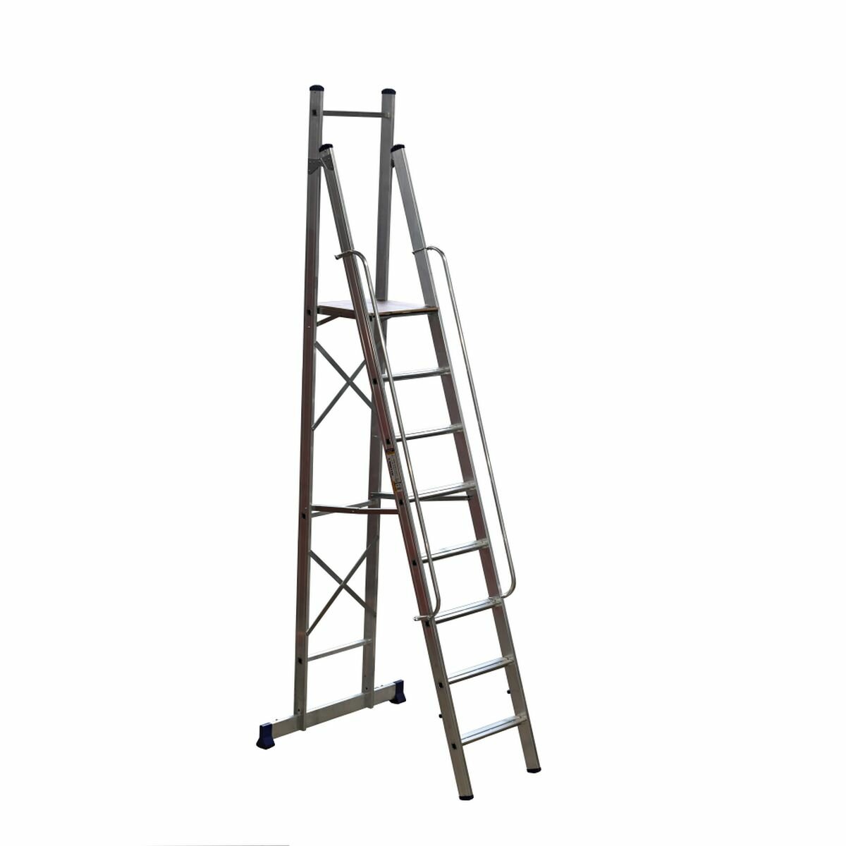 Стремянка-Помост Alumet 8 Ступеней Ape1408, Рабочая Высота 4.10 М, Нагрузка 150 Кг.