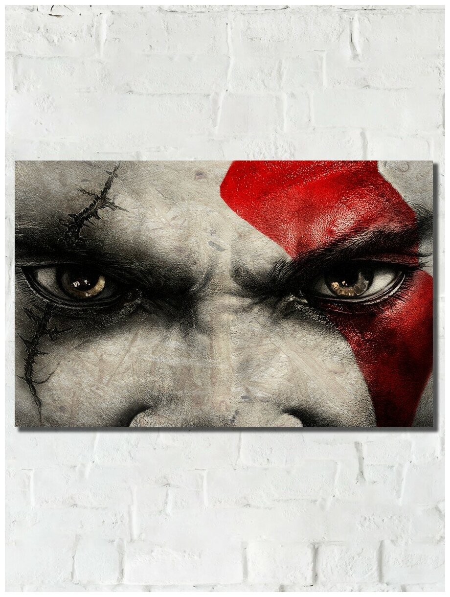 Картина интерьерная на рельефной доске ОСП Игра God of War Кратос - 6220 Г