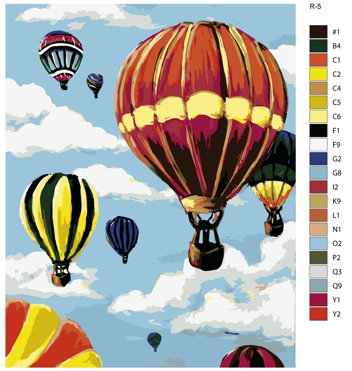 Картина по номерам R-5 "Каппадокия. Воздушные шары" 60x80 см