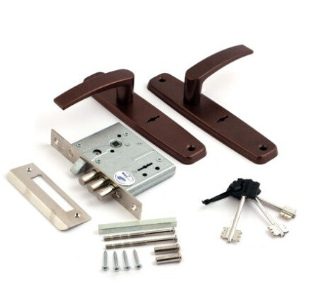 Замок врезной BORDER 84301 ЗВ9-8/13 /СП-3. РФ8-002Ш(медь) (с отв. пл)