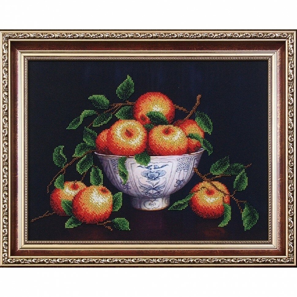 Набор для вышивания Магия канвы #Б-058 Вкус лета "Яблоки", Вышивка бисером, 34 x 25.5 см
