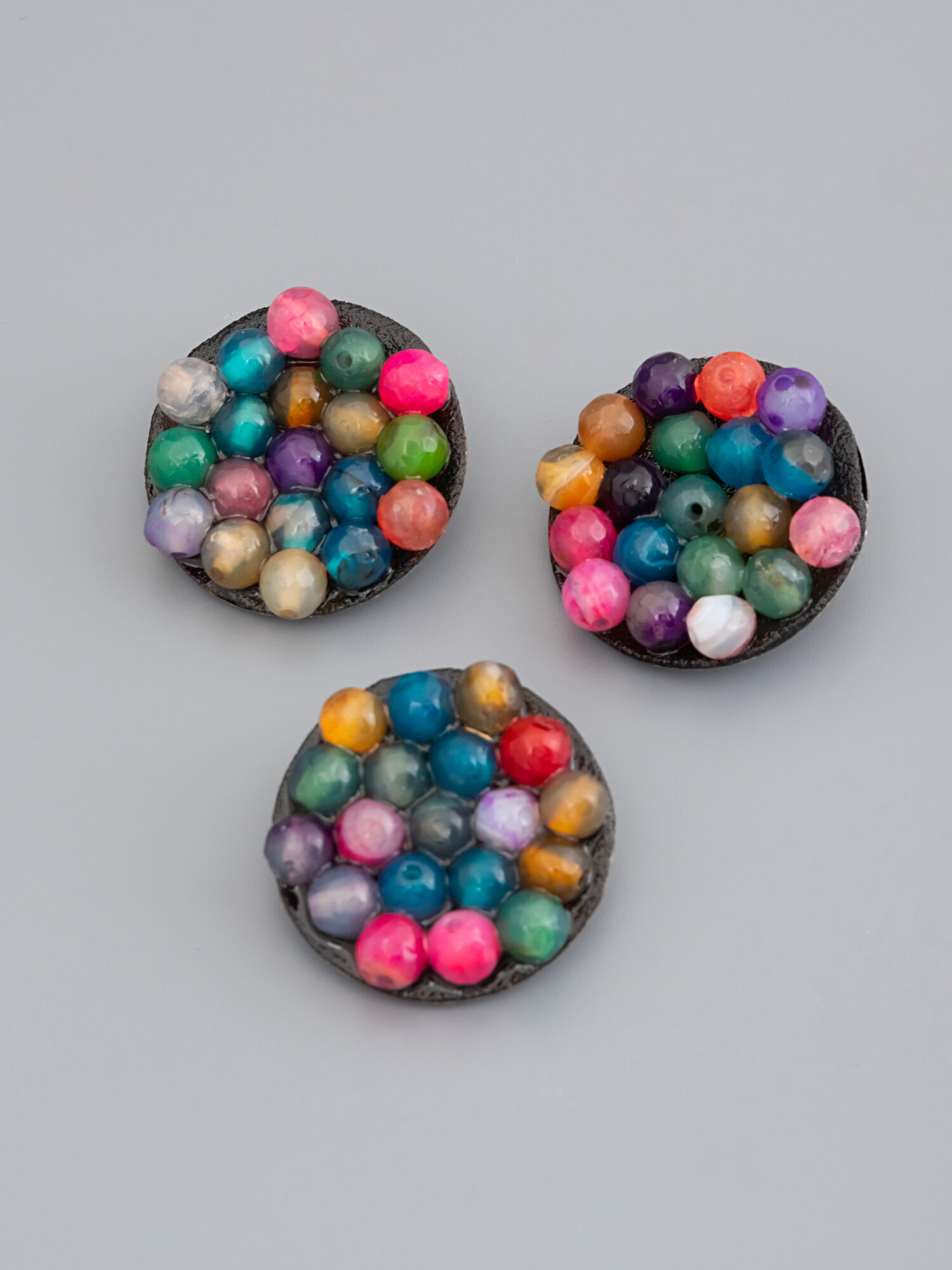 Брошь ЖемАрт, кварц, агат