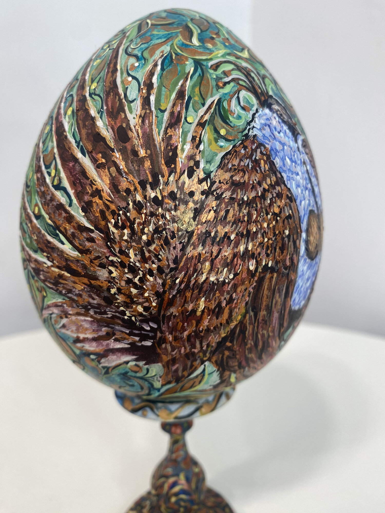 Декоративное яйцо "Шалфейный тетерев"