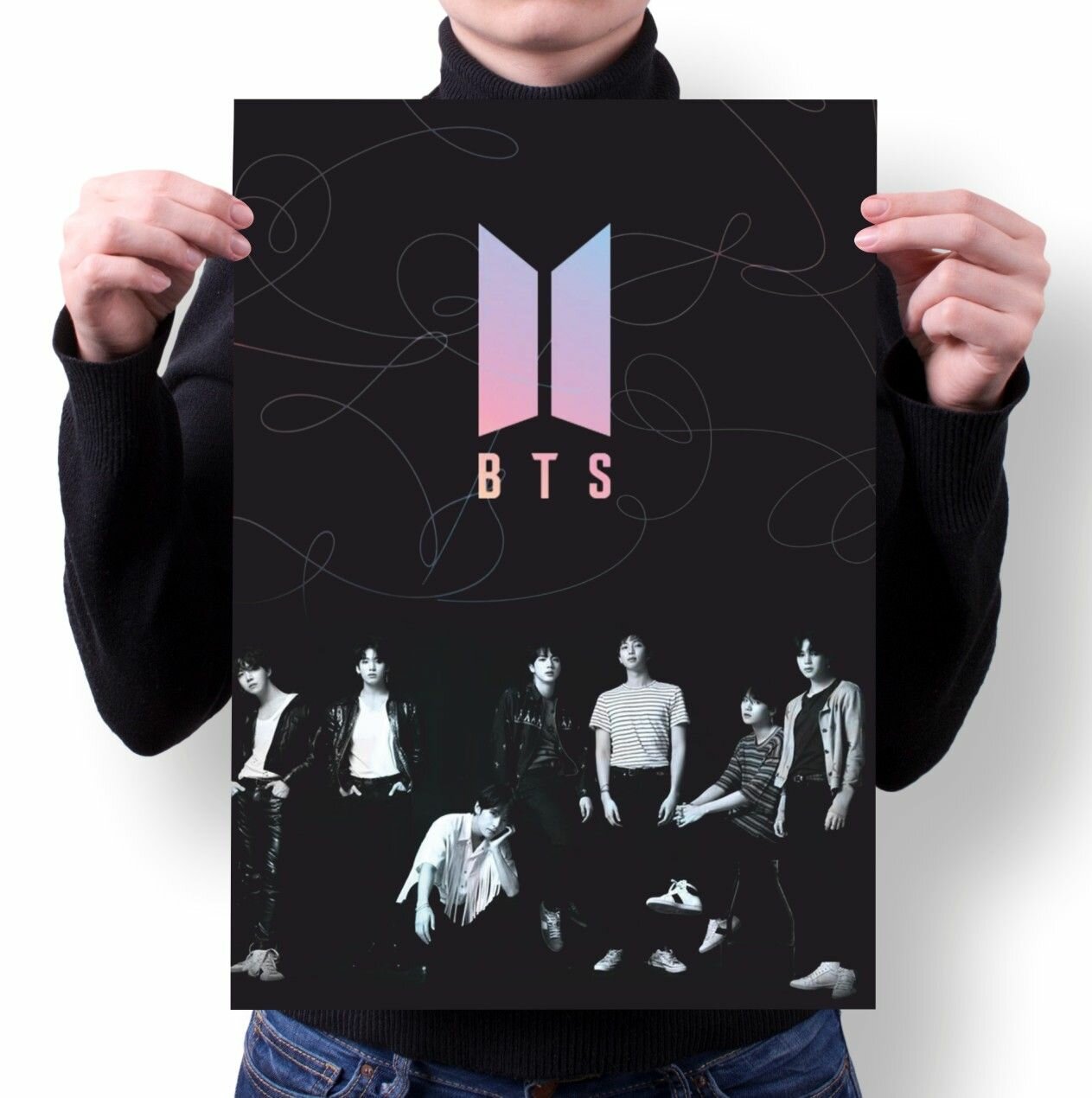 Плакат А3 принт БТС, BTS - 1410-16
