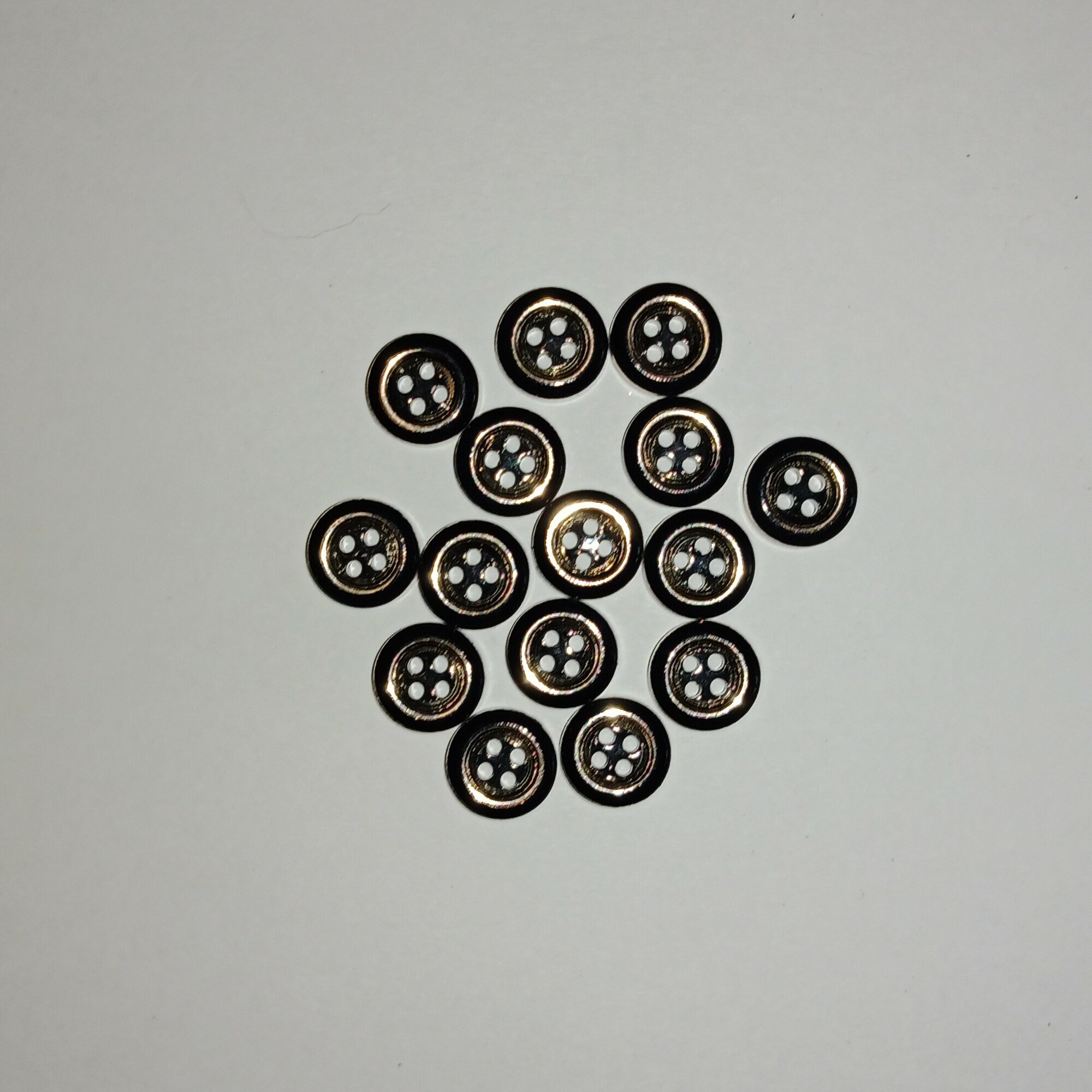 Набор пуговиц, 15 шт, 1 см