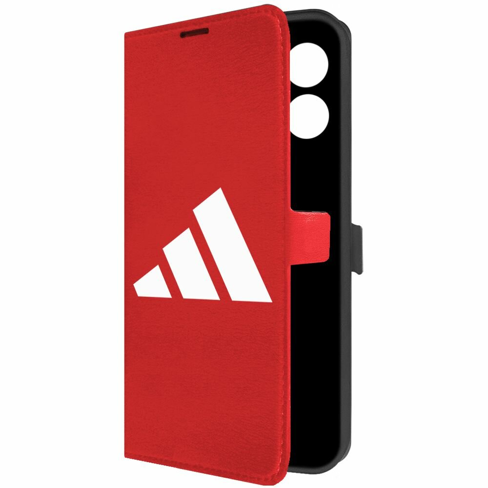 Чехол-книжка Krutoff Eco Book для Oppo A38 4G Adidas (Адидас) (красный)