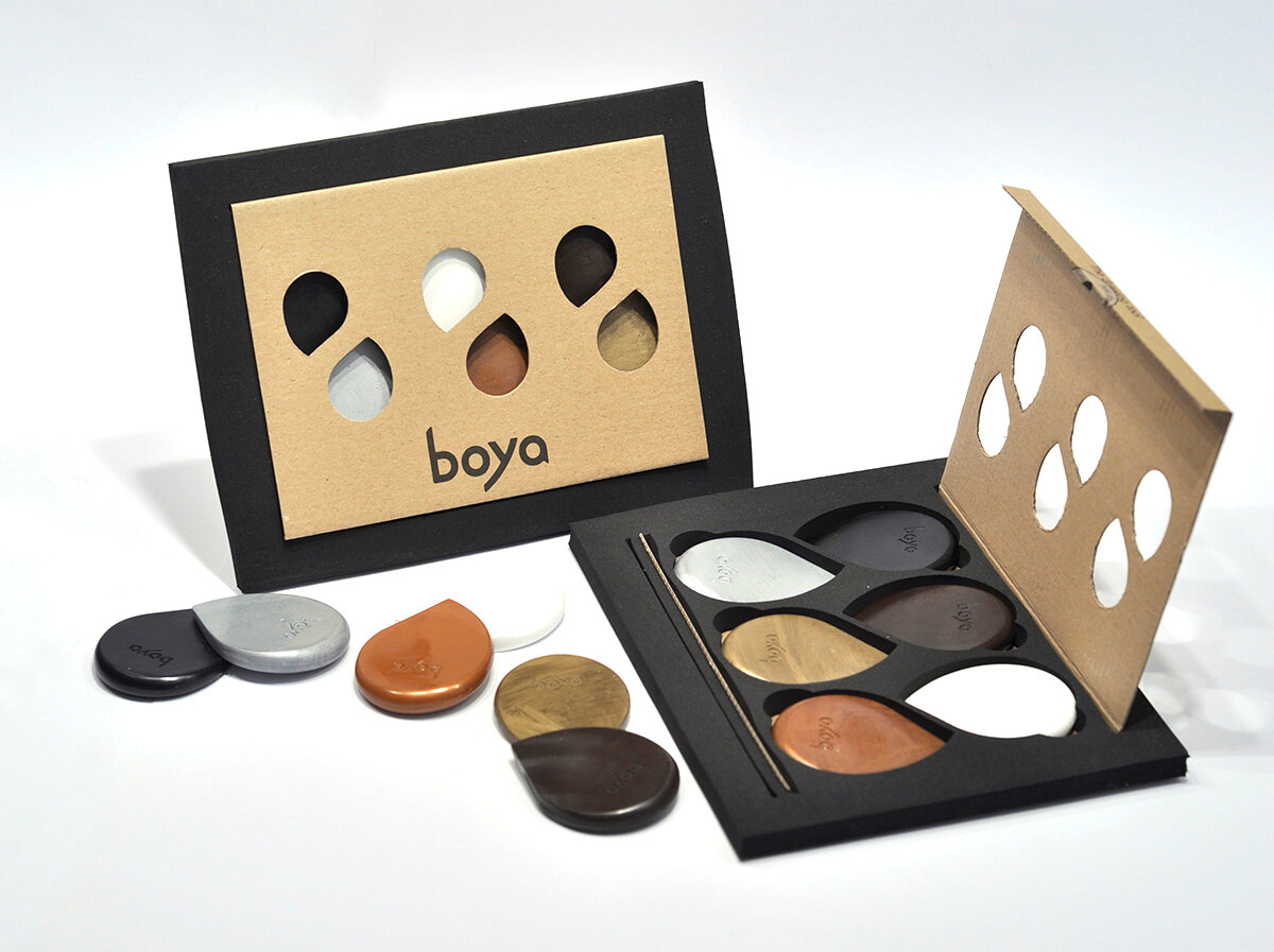 Пастель восковая для рисования Boya, набор мелков 21 х 16 см разноцветные BOYA d.o.o. 6 SET/METTALIC