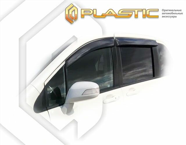 Дефлекторы окон для Honda Freed Spike 2010 2014 Ветровики дверей Черные глянцевые полупрозрачные СА пластик