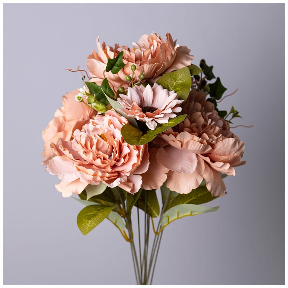 Цветочная композиция из пионов длина 53см, цвет терракотовый KSG-535-392