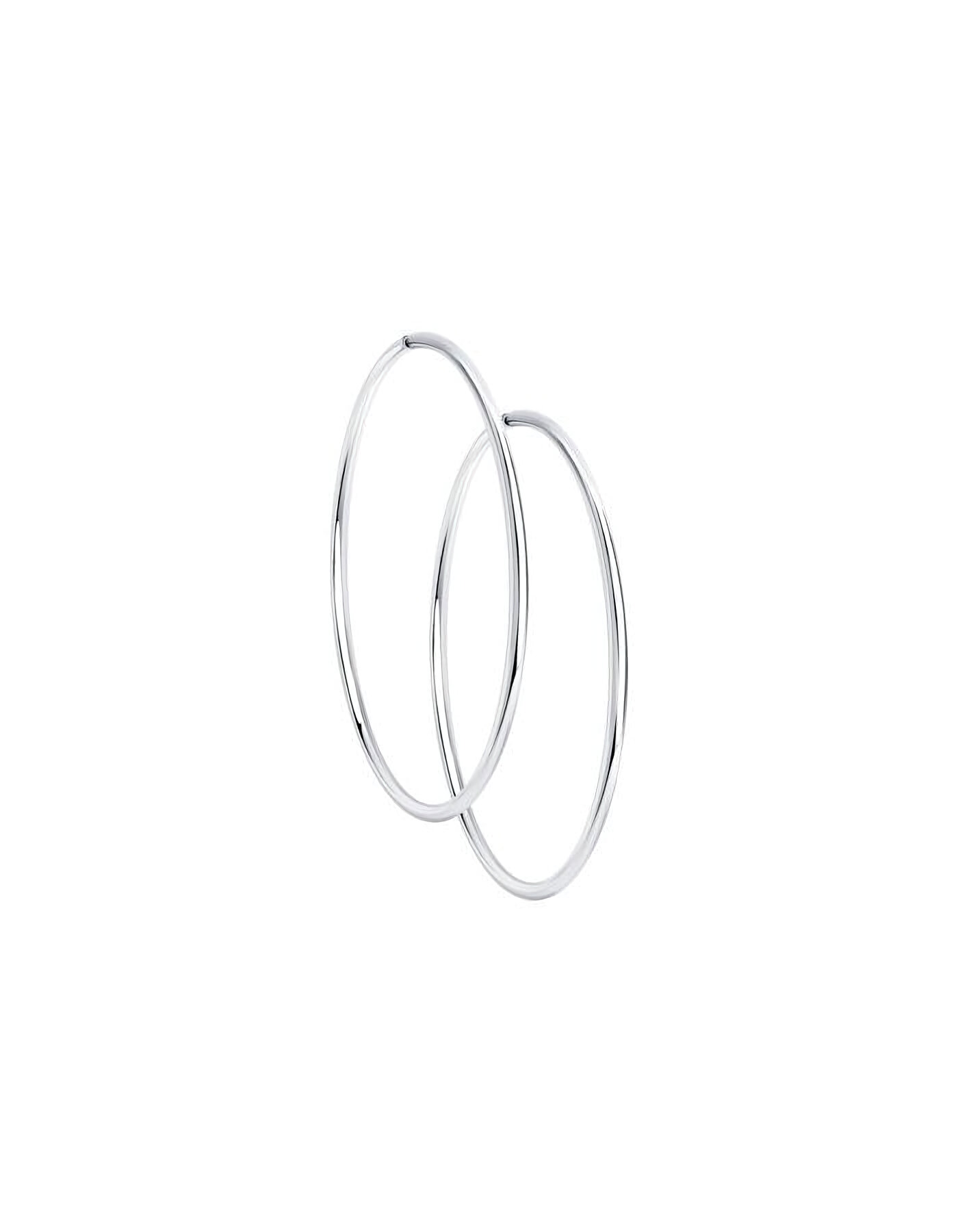Серьги конго, серебро, 925 проба, родирование