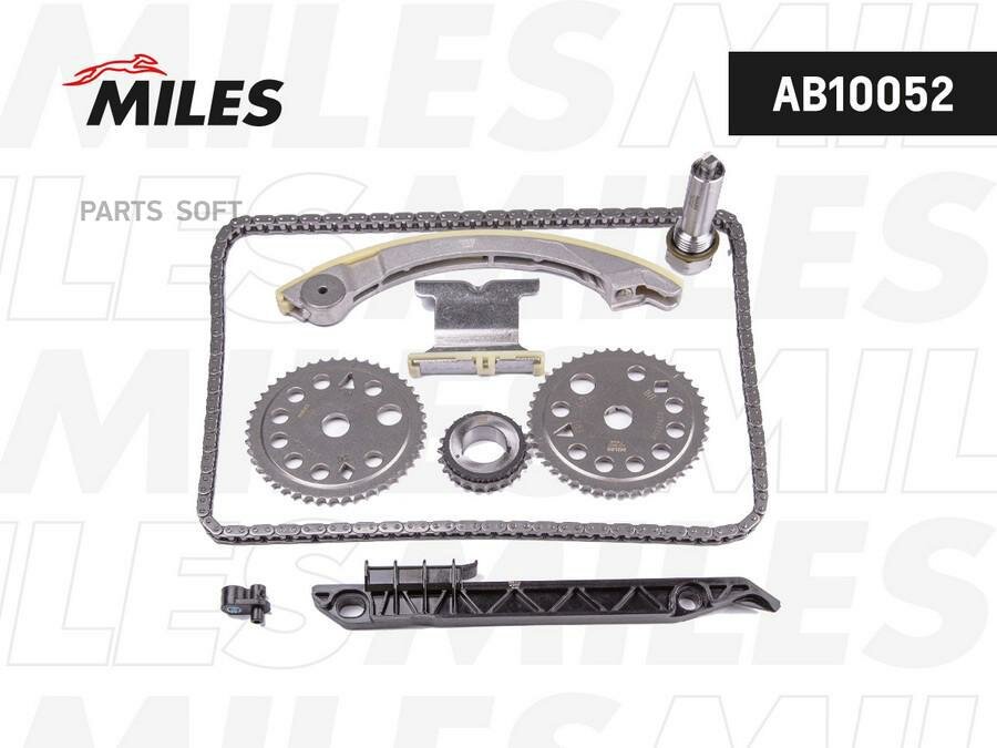 AB10052 MILES Комплект цепи ГРМ OPEL VECTRA C 2.2i 16V Z22SE 02- co звездочками