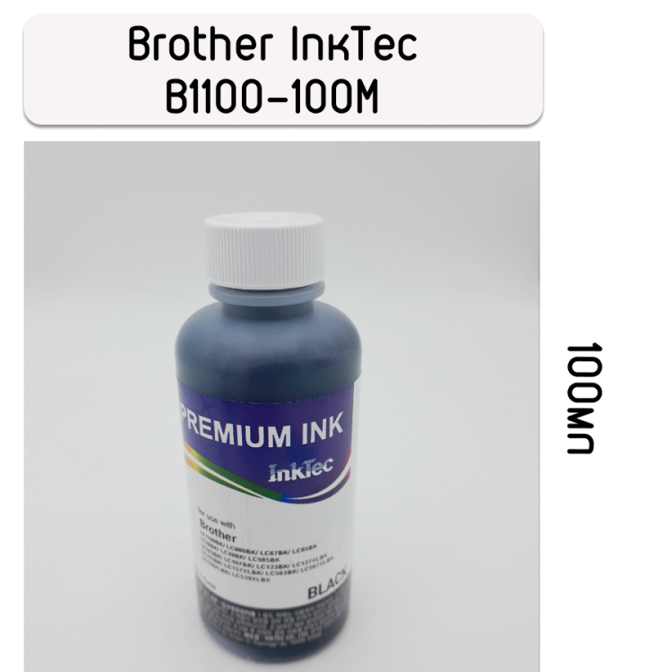 Чернила Brother InkTec B1100-100MB водорастворимые черные Black (100мл)