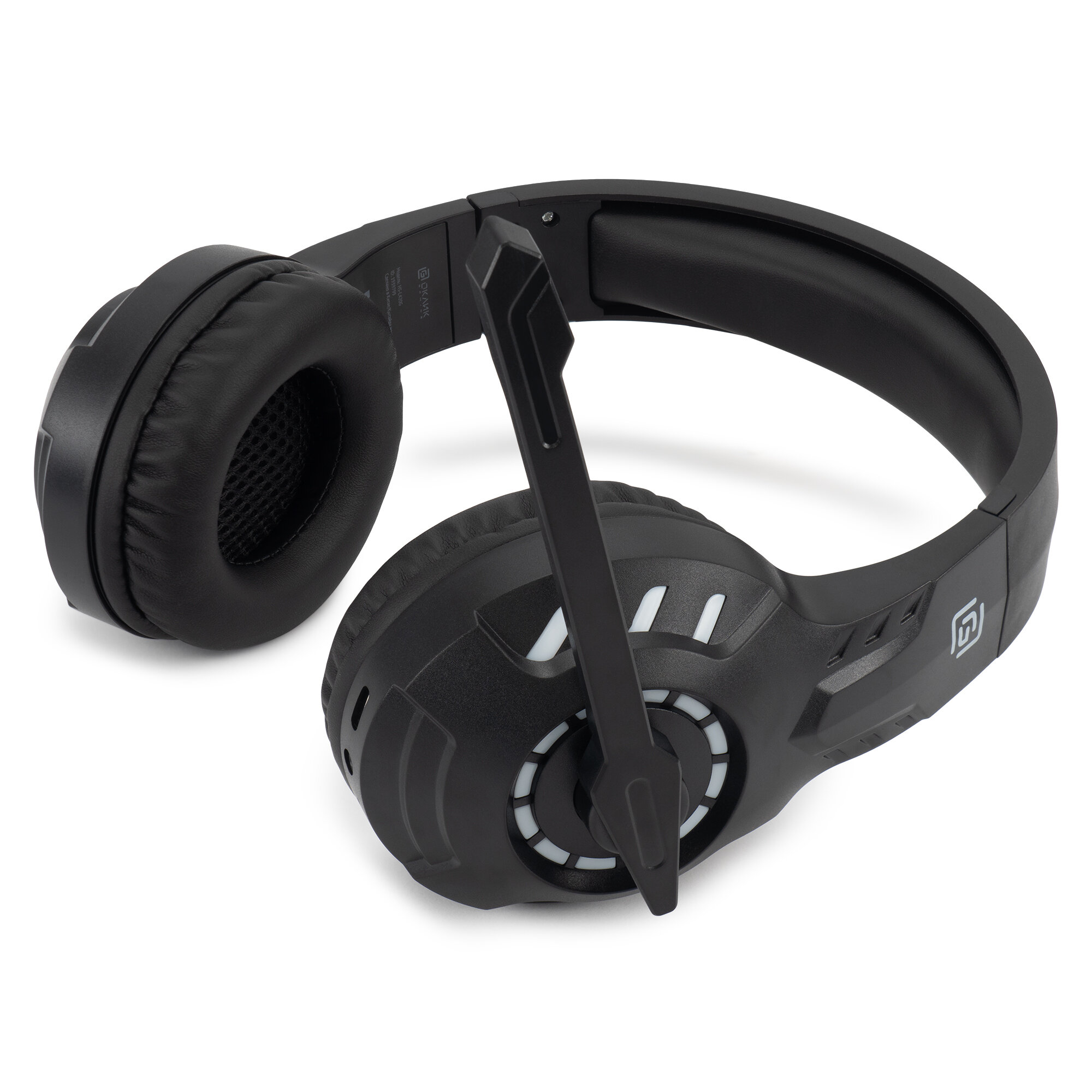 Наушники с микрофоном Oklick HS-L420G 1939799 черные, 1.5м, накладные, BT, USB Type-C, оголовье