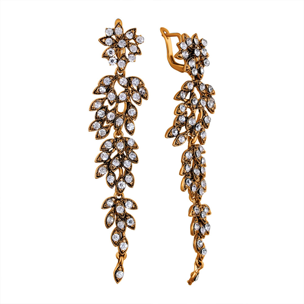 Серьги с подвесками, кристалл