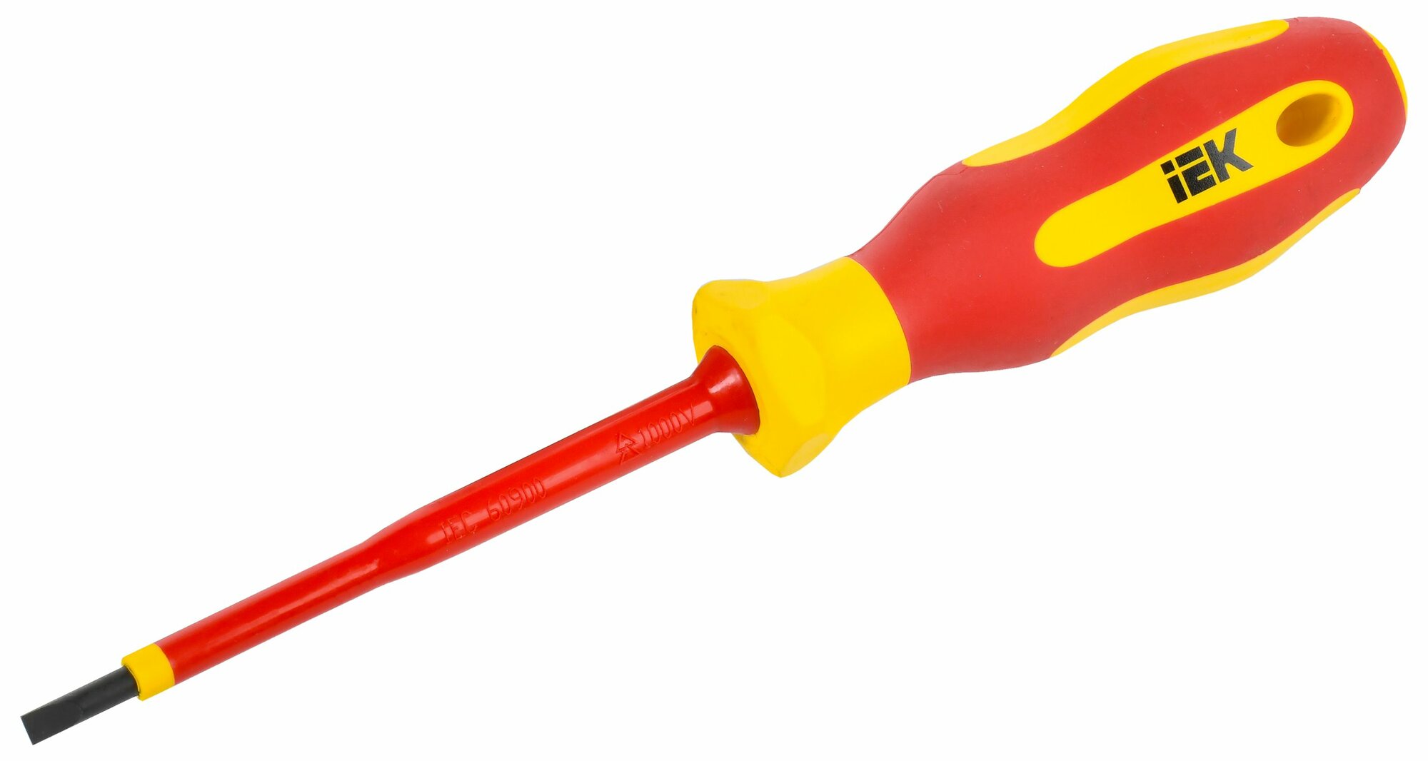 Отвертка IEK ARMA2L 5, диэлектрическая, прямой наконечник SL4, длина 200мм, рабочая часть 100мм