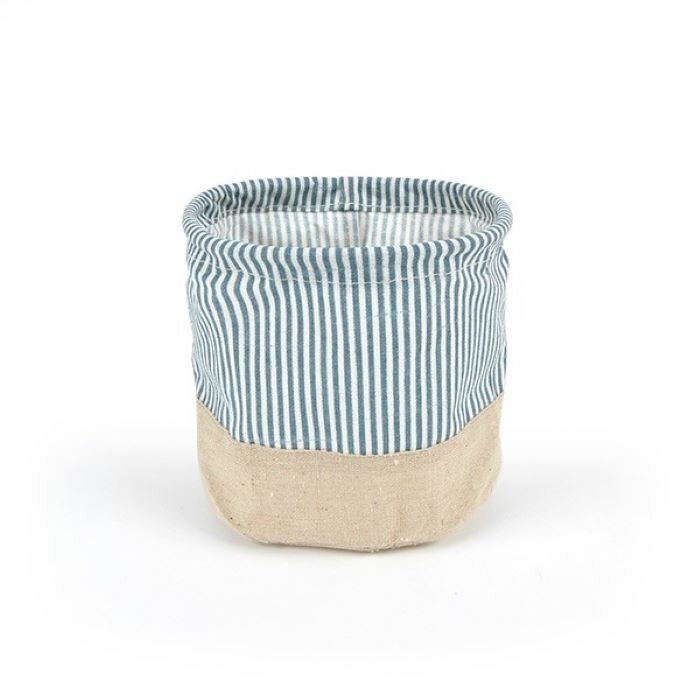 Кашпо из ткани "Полоса" для дома 15см*15см