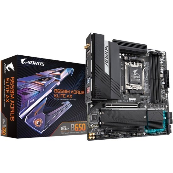 Материнская плата Gigabyte B650M AORUS ELITE AX (AM5, mATX)