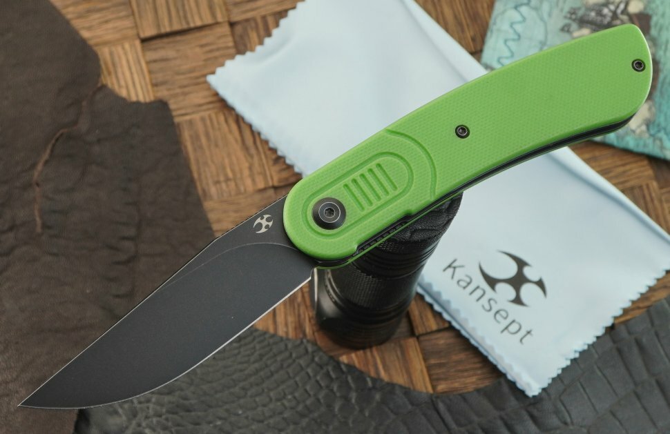 Складной нож Kansept Knives Reverie, сталь 154CM, рукоять салатовый G-10